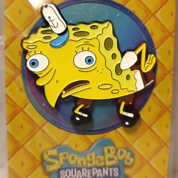 Spongebob Squarepants Jewelry Spongebob Squarepants Meme Spongemock Enamel Pin Official